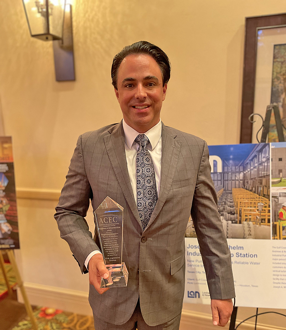 Representante Terry Canales Recibe Premio Acec Texas Champion Of Infrastructure El Periódico